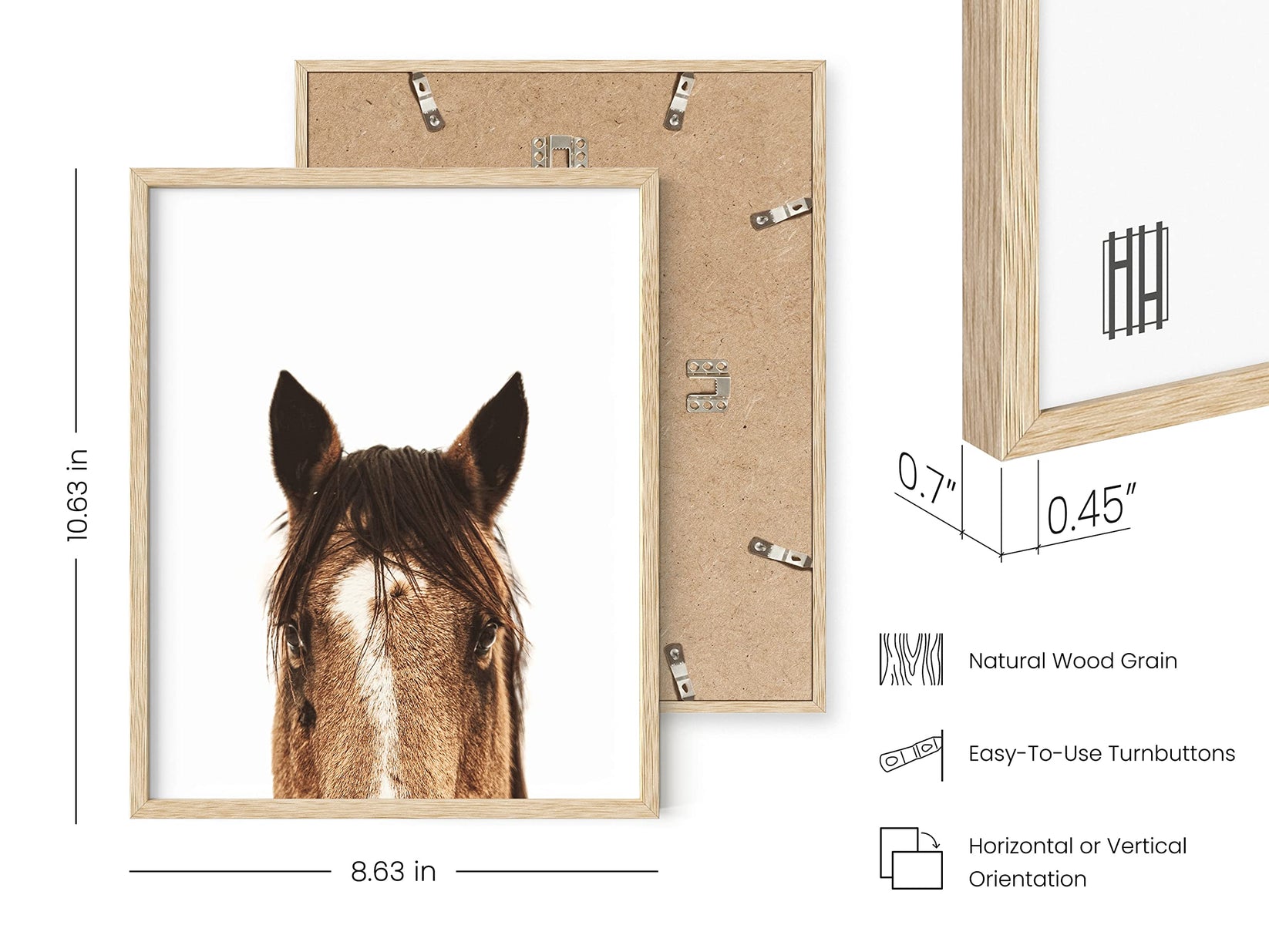 HAUS AND HUES Set of 4 Rustic Farm Animal Pictures - Horse Deer Cow an ...