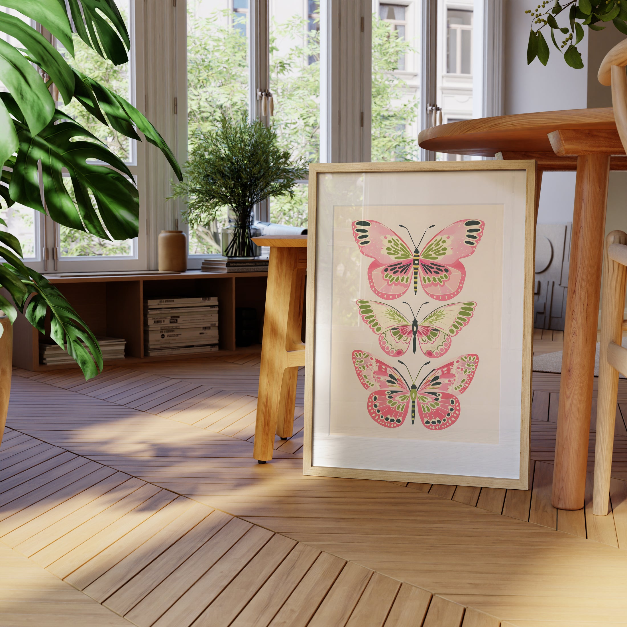 Pink and Green Butterfly – Haus and Hues