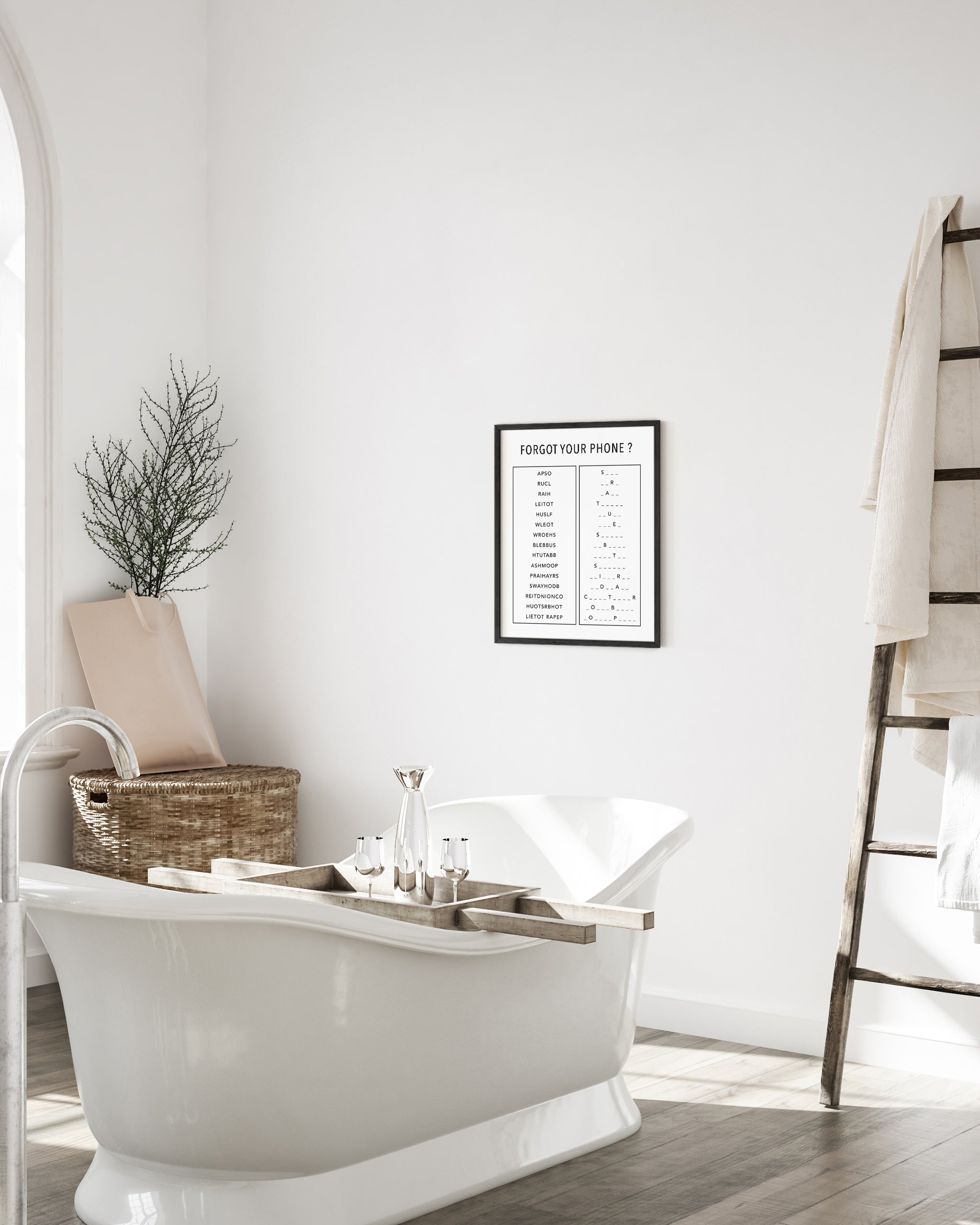 Funny bathroom word game – Haus and Hues