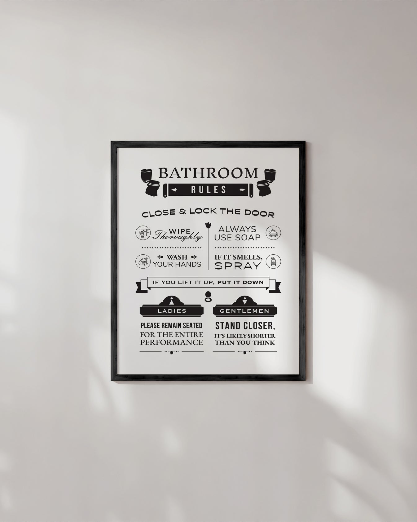 Funny bathroom rules – Haus and Hues